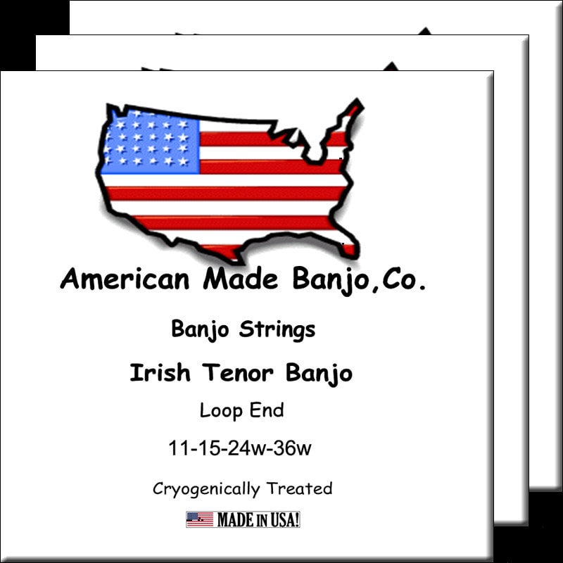 AMB Standard Irish Tenor Banjo Strings - 3 Pack | American Made Banjo ...